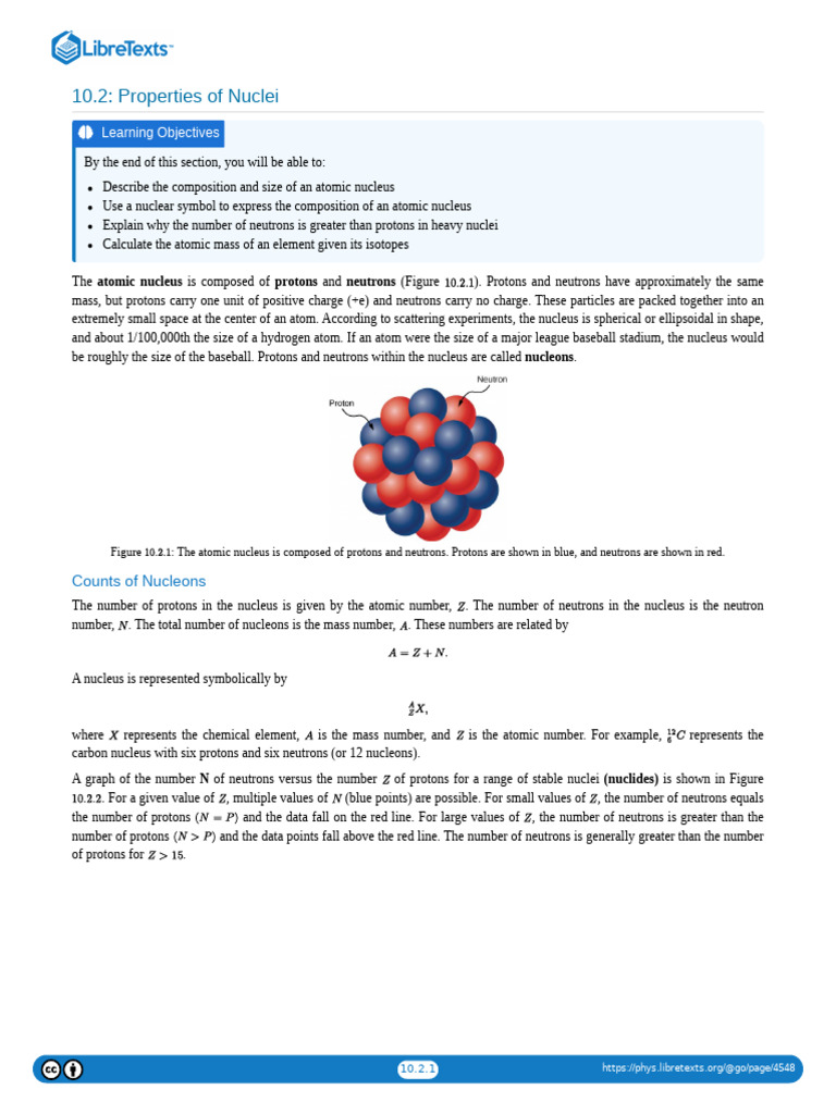 10.02 Properties of Nuclei | PDF | Atomic Nucleus | Neutron