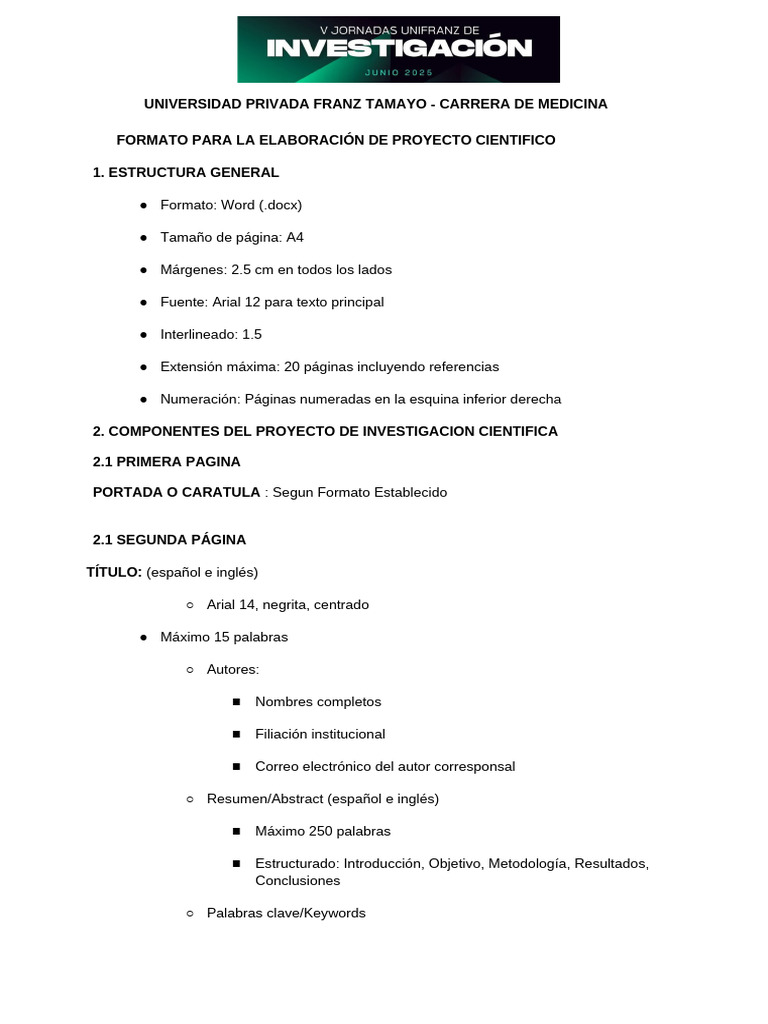 Formato para La Elaboración de Proyectos de Investigacion | PDF | Método científico | Investigación