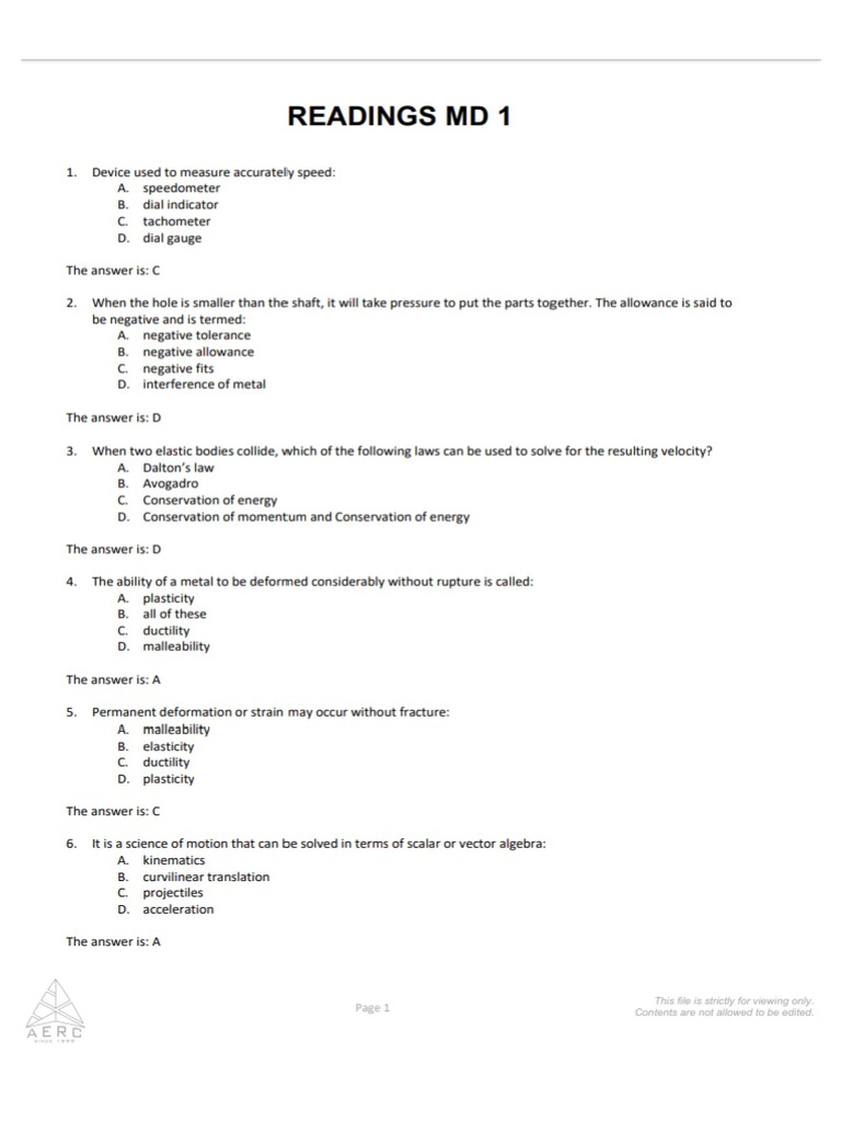 MD Reading 1 | PDF
