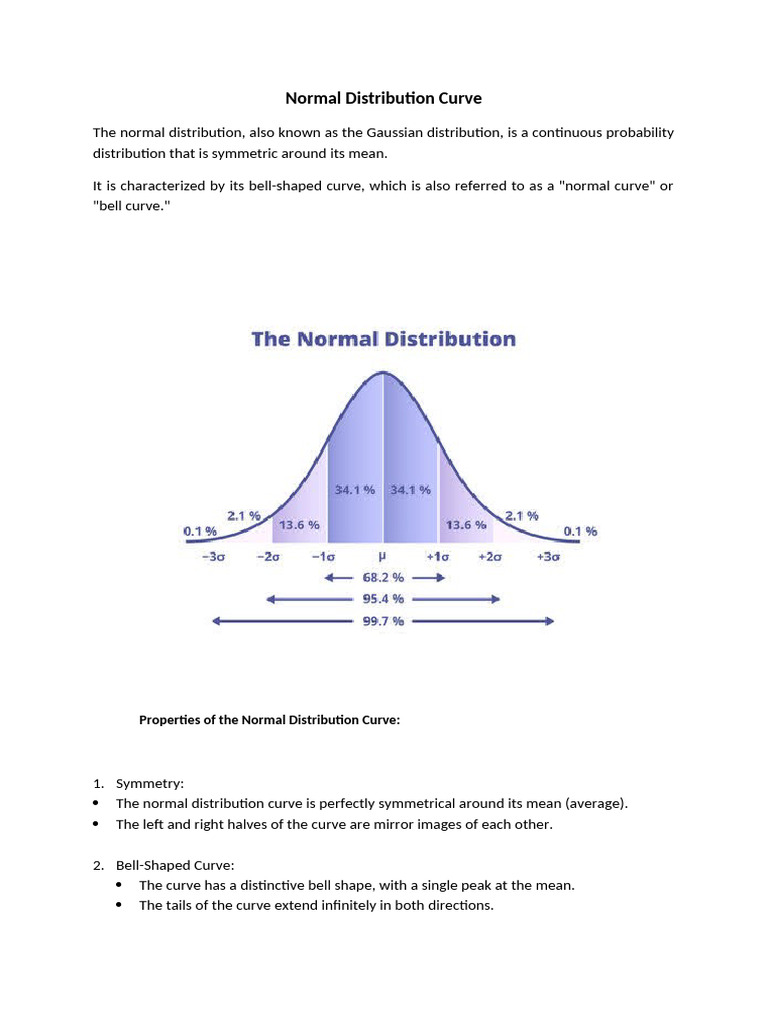 Understanding Normal Distribution Curve | PDF