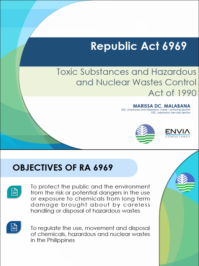 RA 6969: Chemical Safety Regulations | PDF | Chemical Compounds ...