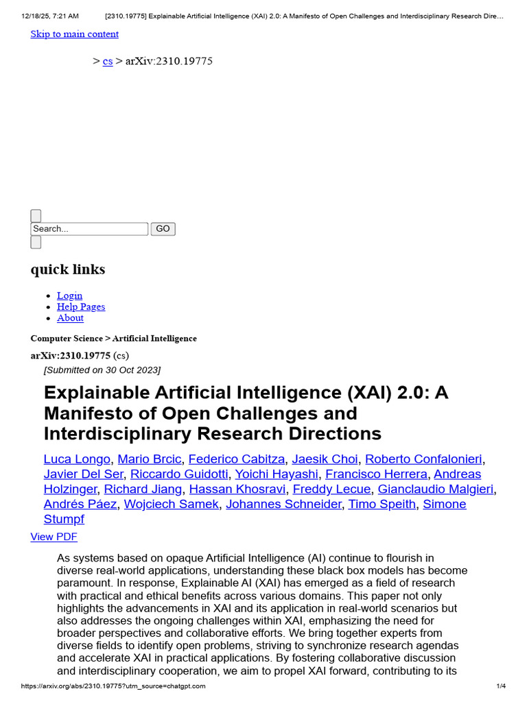 [2310.19775] Explainable Artificial Intelligence (XAI) 2.0_ a Manifesto ...