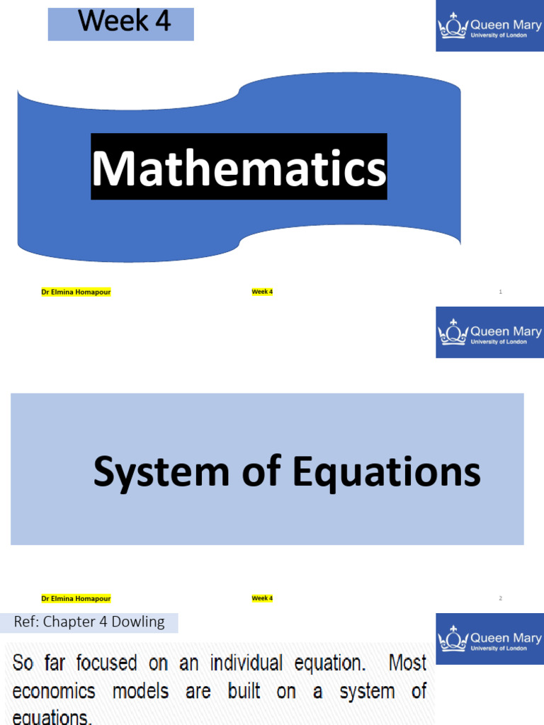 Math Lecture 4 | PDF