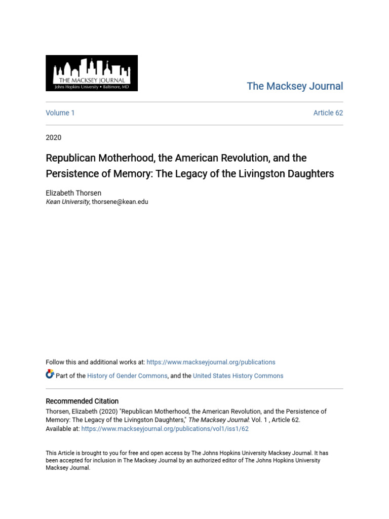 Legacy of Livingston Daughters in Revolution | PDF