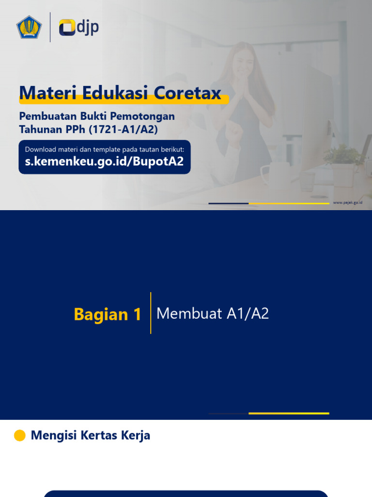 Materi Coretax Bukti Potong Tahunan A1A2 | PDF