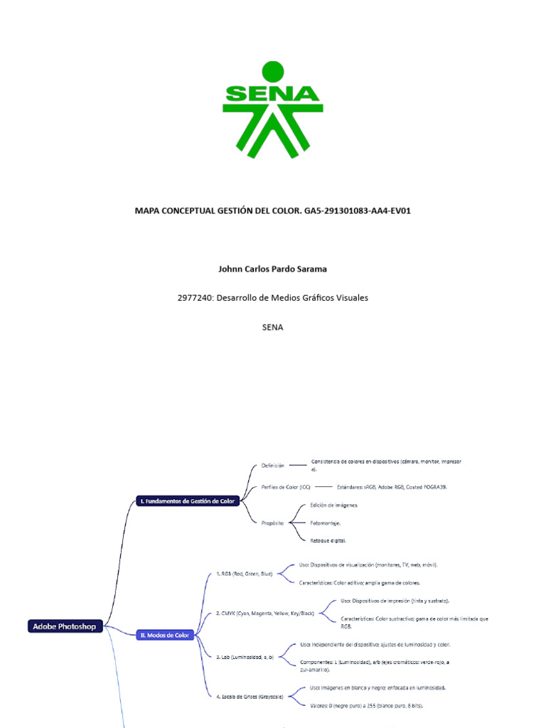 Mapa Conceptual: Gestión del Color | PDF