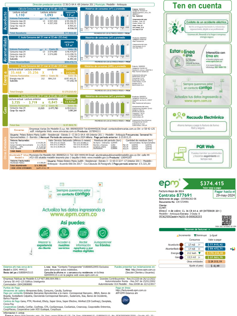 factura epm medellin | PDF