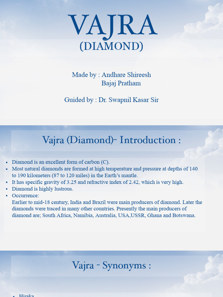 Vajra | PDF | Diamond | Dose (Biochemistry)