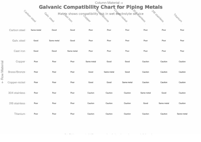 Galvanic Compatibility Chart | PDF