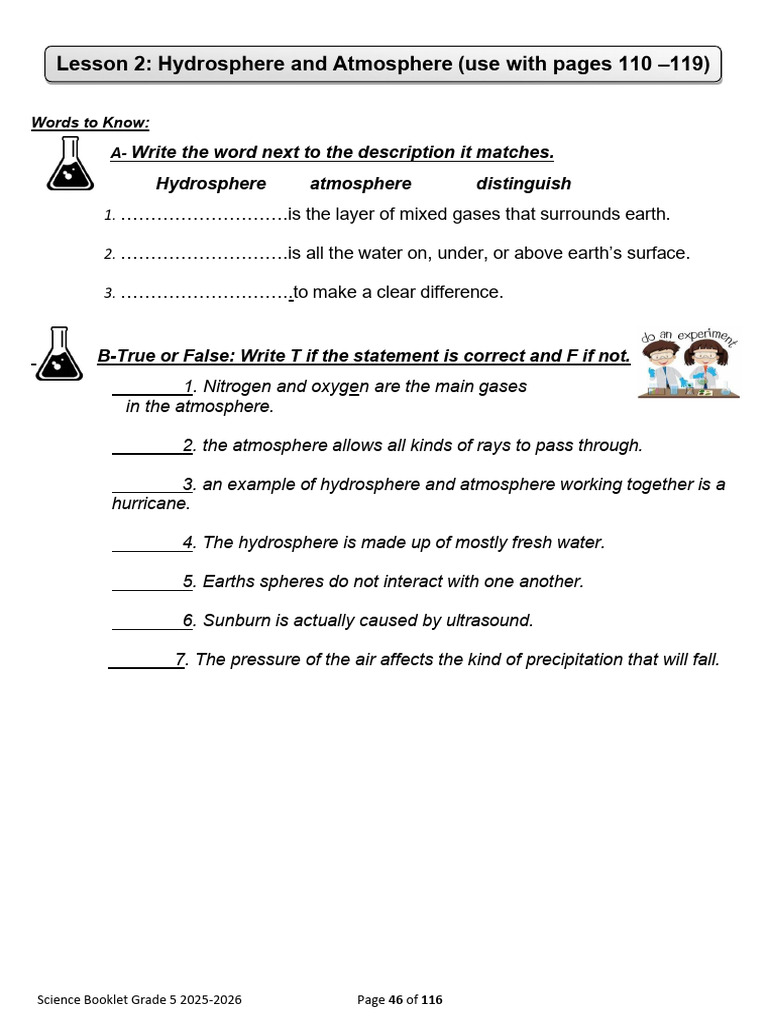 Grade 5 Science: Hydrosphere & Water Cycle | PDF | Water Cycle | Water