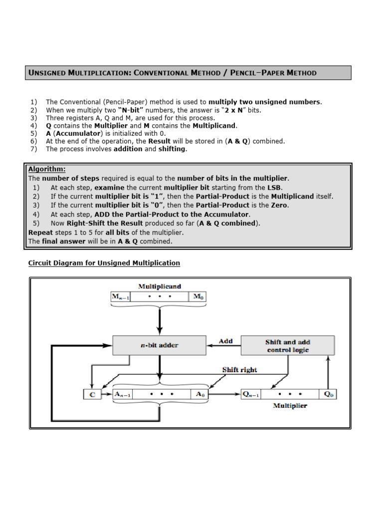 L20-L21_Multiplication and Booth's Algorithm | PDF | Multiplication ...