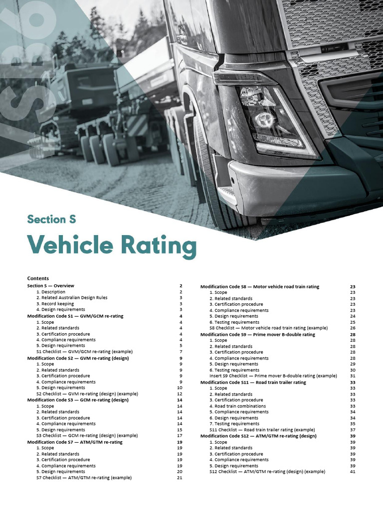 Vsb6 Section S Vehicle Rating | PDF | Tire | Automotive Technologies