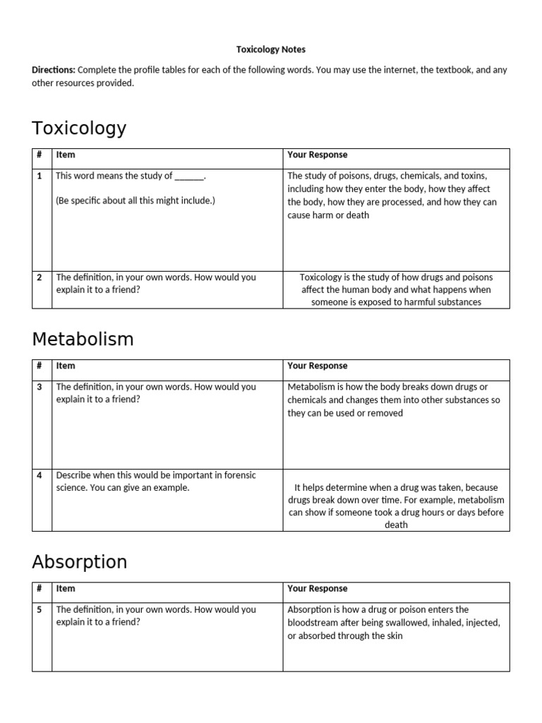 Toxicology Notes (1) | PDF | Poison | Toxicology