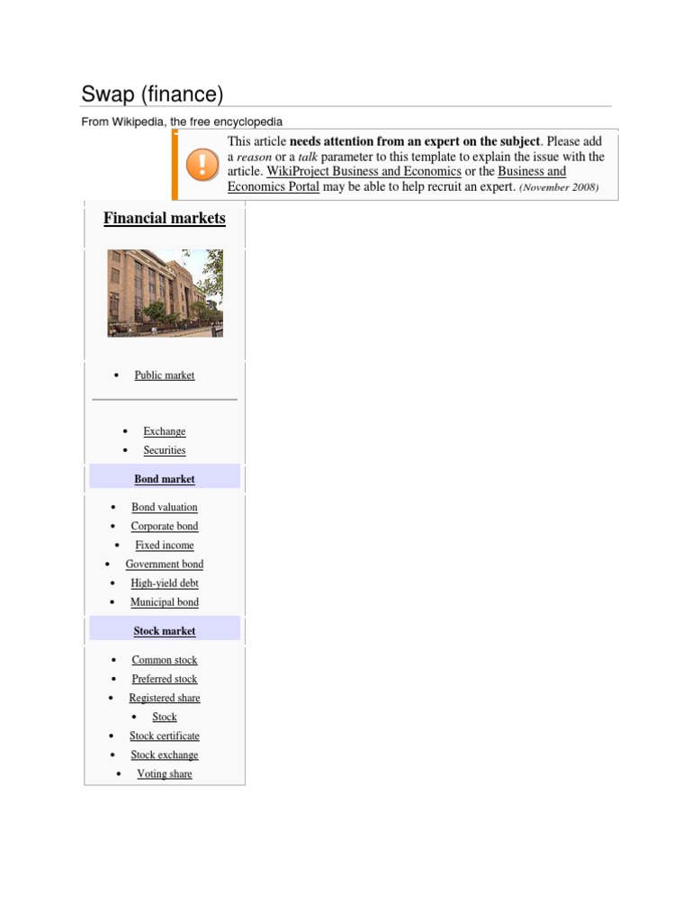 Understanding the Various Types of Swaps Used in Financial Markets | PDF | Swap (Finance ...