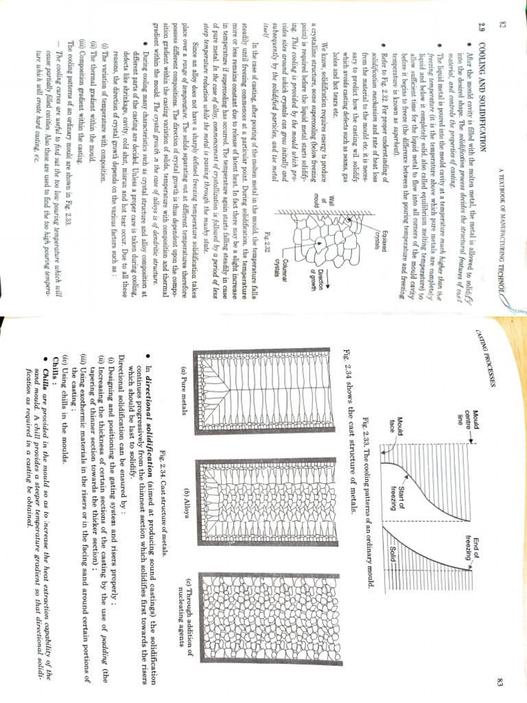 Cooling and Solidification in Casting | PDF | Freezing | Melting