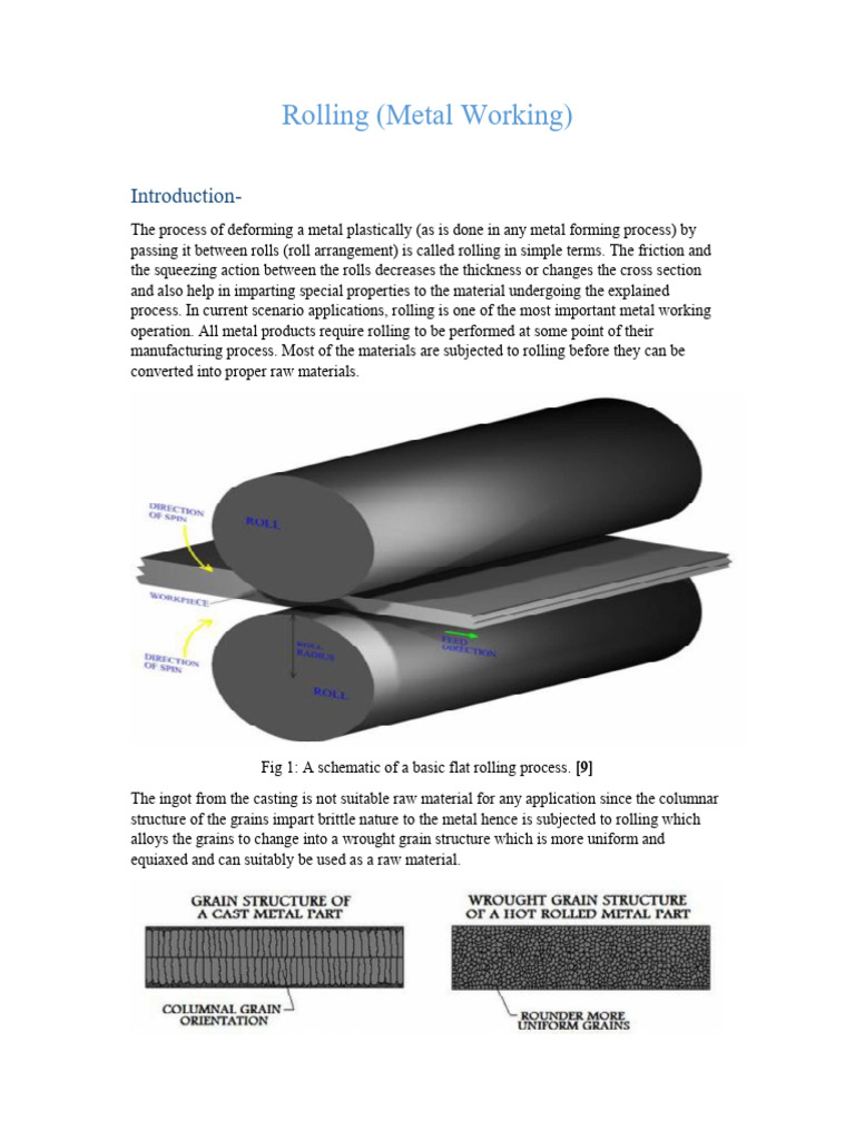 Metal Rolling Process Overview | PDF