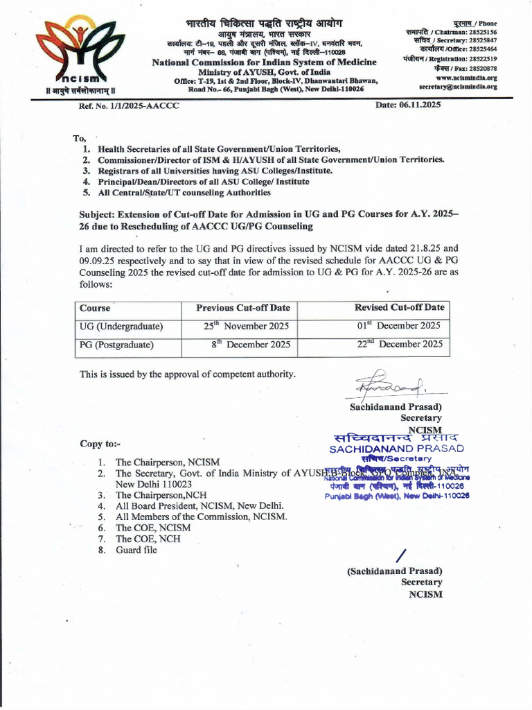 Extension of Cut-Off Date | PDF