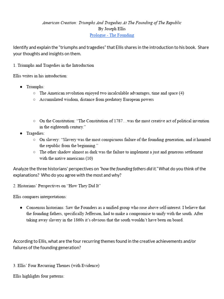 Copy of American Creation_ Questions | PDF | American Revolution ...
