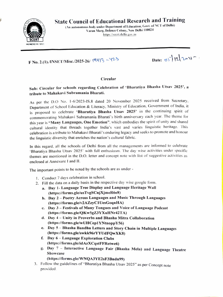 Circular for Schools | PDF | Chess Theory