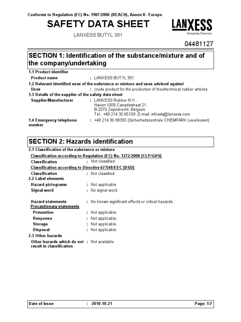 MSDS Butyl 301 | PDF | Waste Management | Dangerous Goods