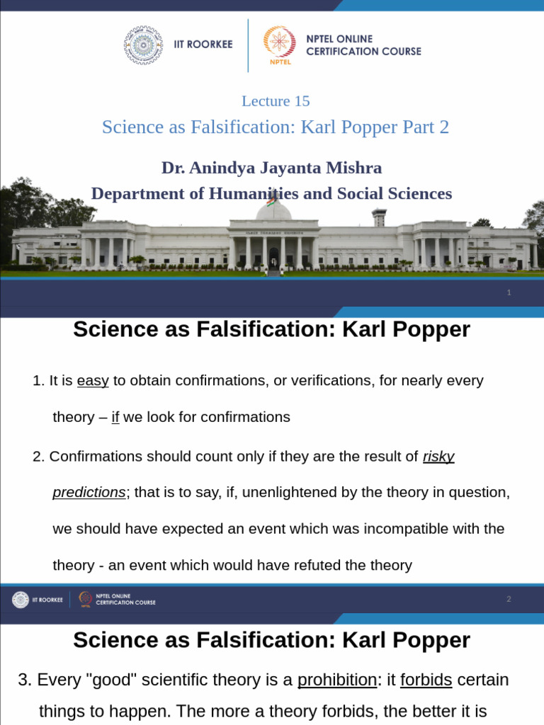 Karl Popper's Science Falsification Theory | PDF | Falsifiability ...