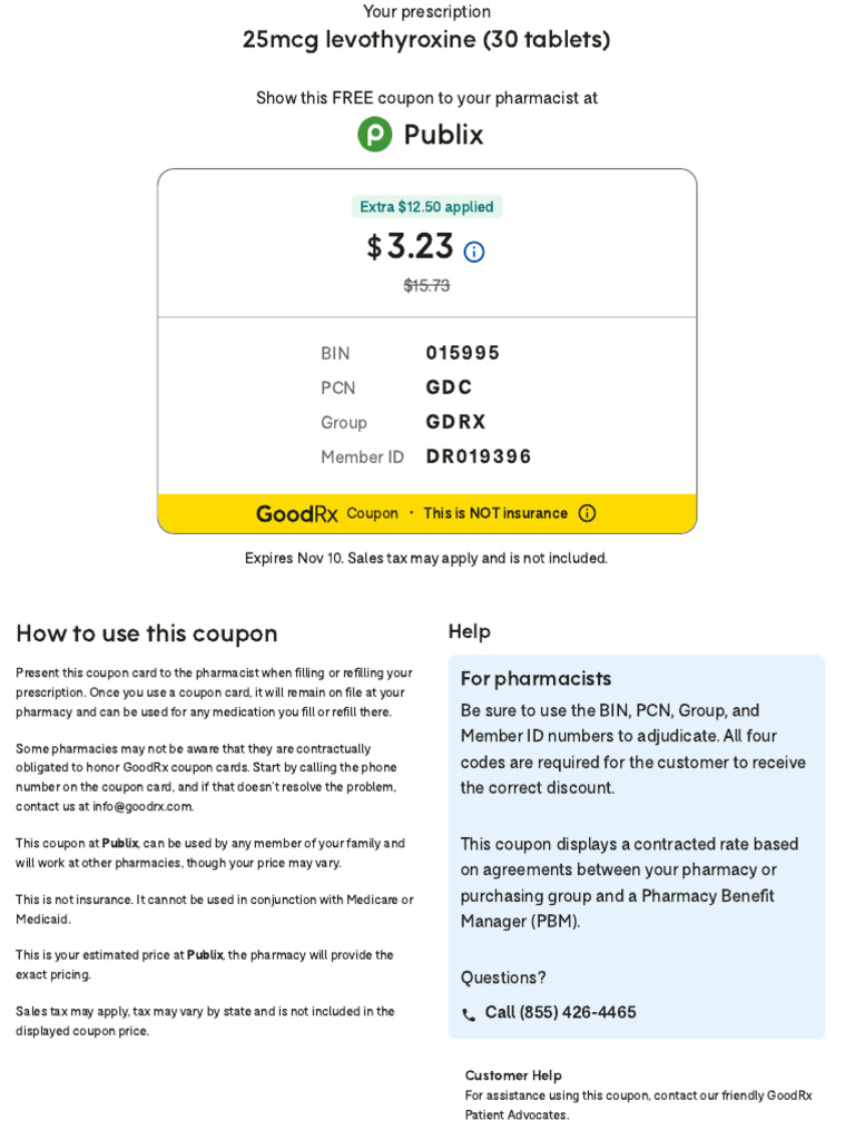 Levothyroxine Label Override Levothyroxine&form Tablet&dosage 25mcg ...