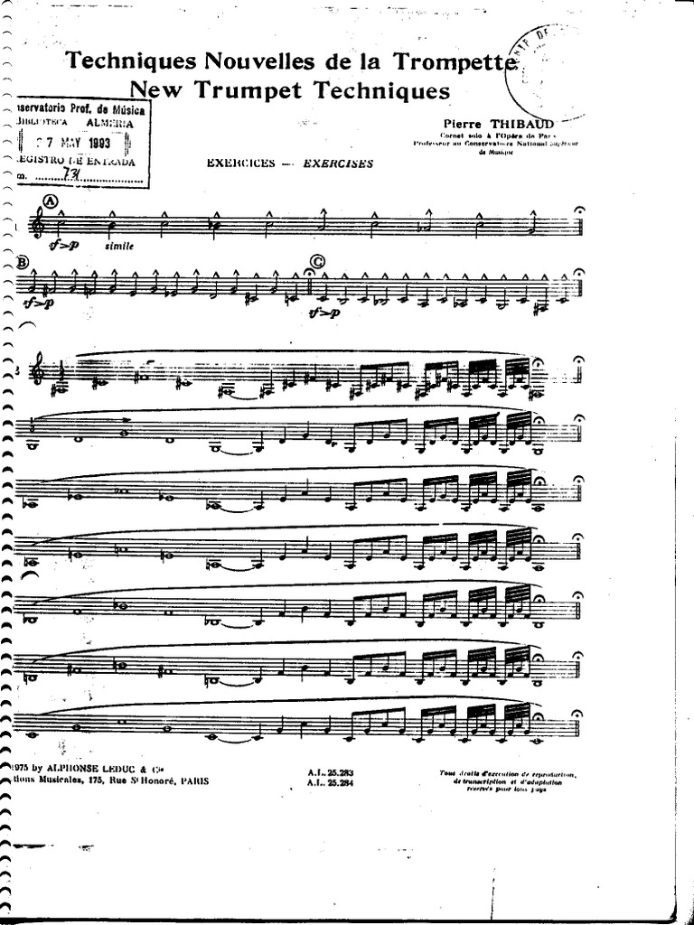 Pierre Thibaud-Techniques Nouvelles de La Trompette | PDF
