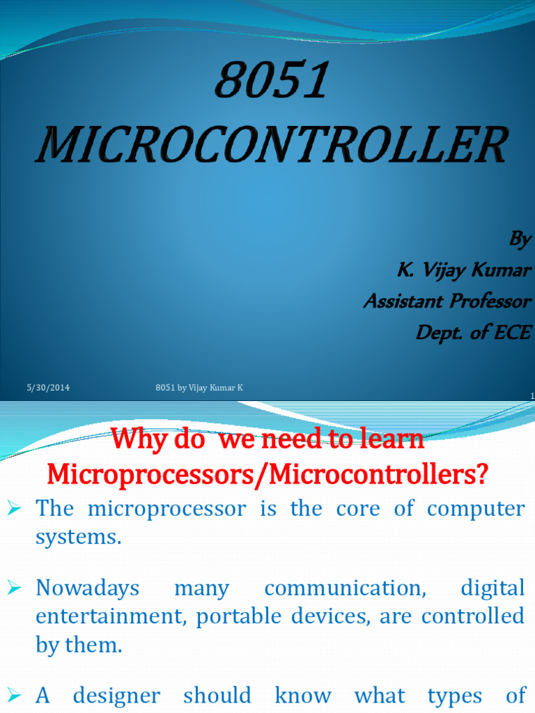 8051 Micro Controller | PDF | Microcontroller | Digital Technology