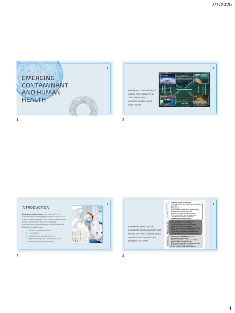 Emerging Contaminants and Health Risks | PDF | Biochemical Cascade ...