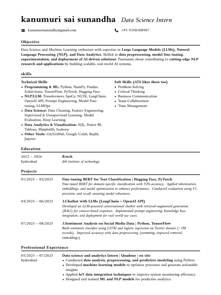 Data Science NLP Resume | PDF | Artificial Intelligence | Intelligence ...