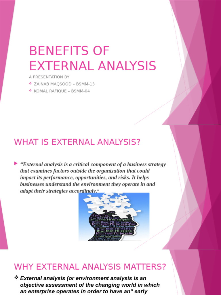 Benefits of External Analysis | PDF | Competitive Advantage | Risk