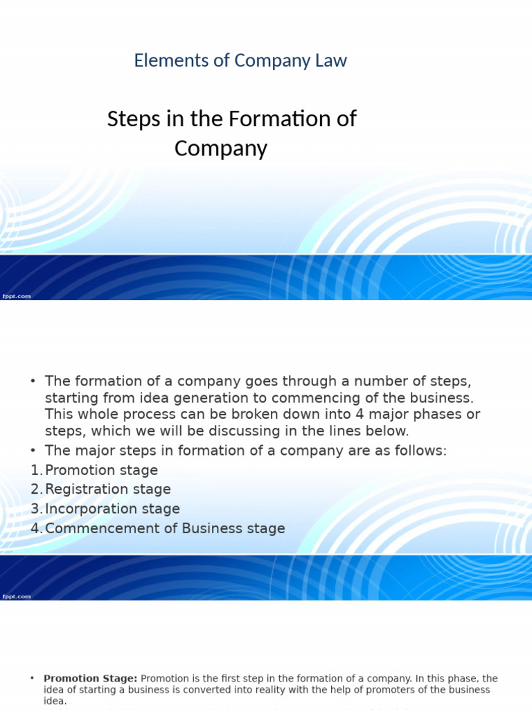 Formation of Company | PDF