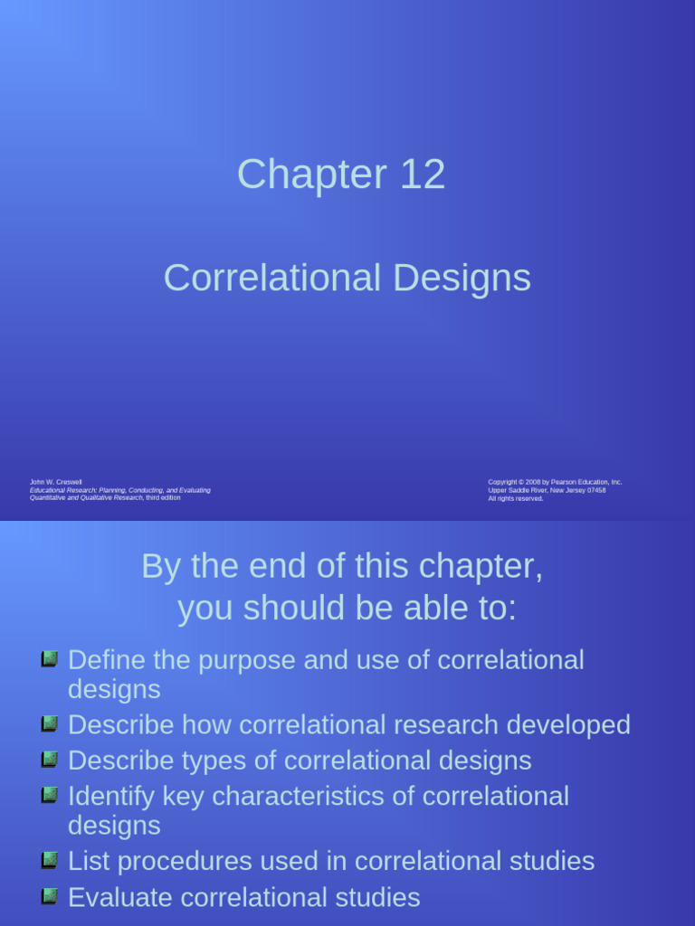 Chapter 12 Correlational Designs | PDF