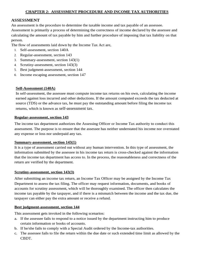 Assessment of Individual | PDF | Taxes | Income Tax