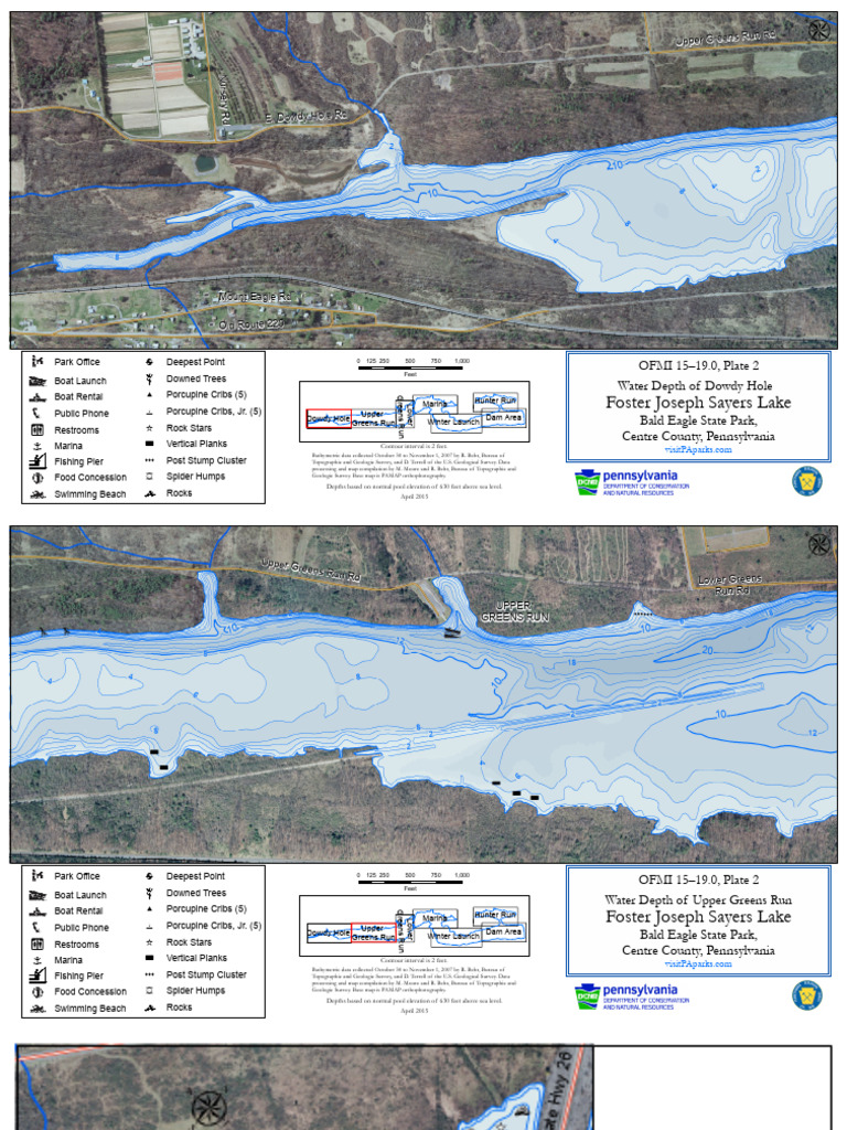 Bathymetric Map of Foster Joseph Sayers Lake | PDF