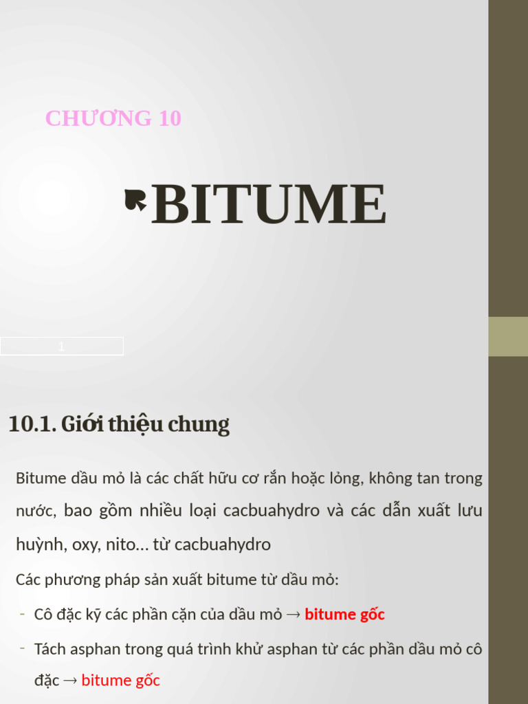 Chương 10 - Bitume Dầu Mỏ | PDF