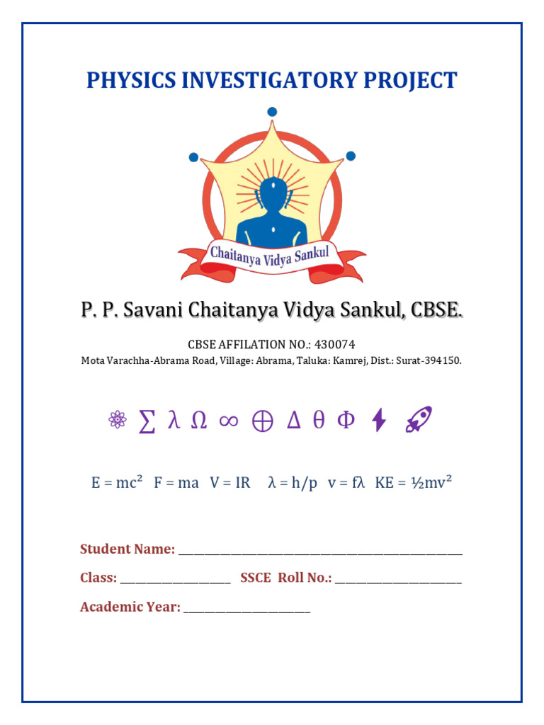 Physics Cover Page | PDF