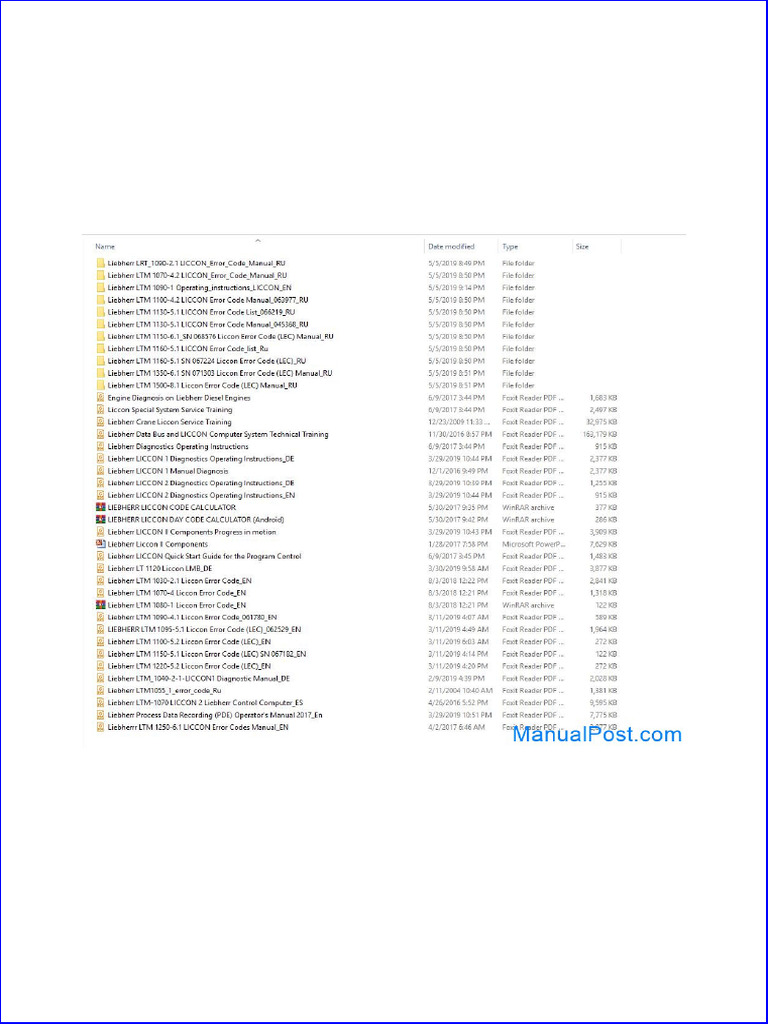 Liebherr Crane Liccon Error Codes Manual Cd1 | PDF