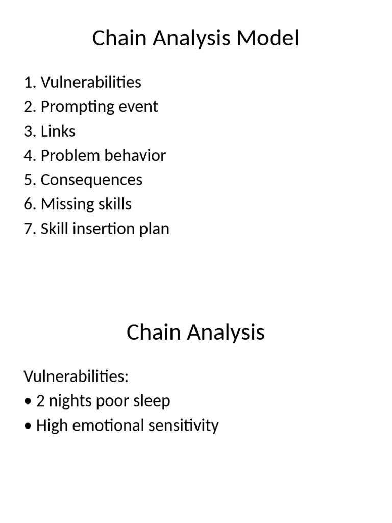Chain Analysis Model | PDF