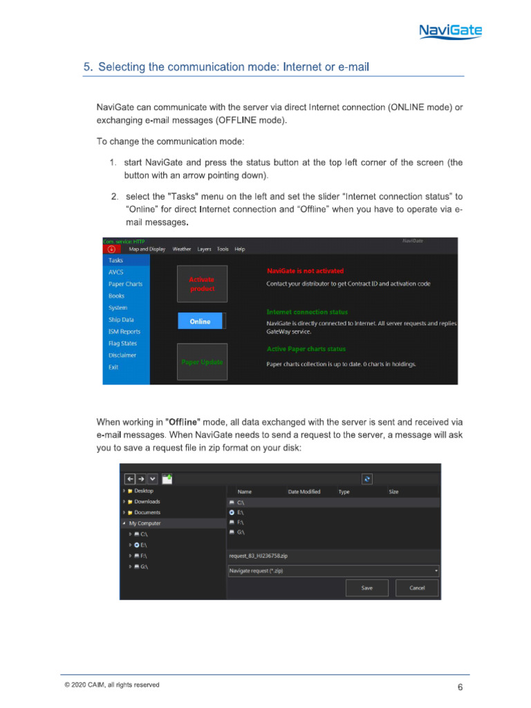 Navigate Working Offline | PDF