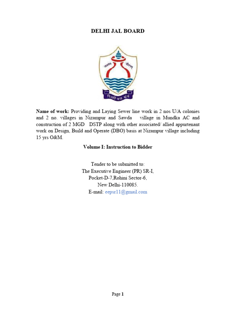 Delhi Sewer Line Tender 2025-26 | PDF | Taxes
