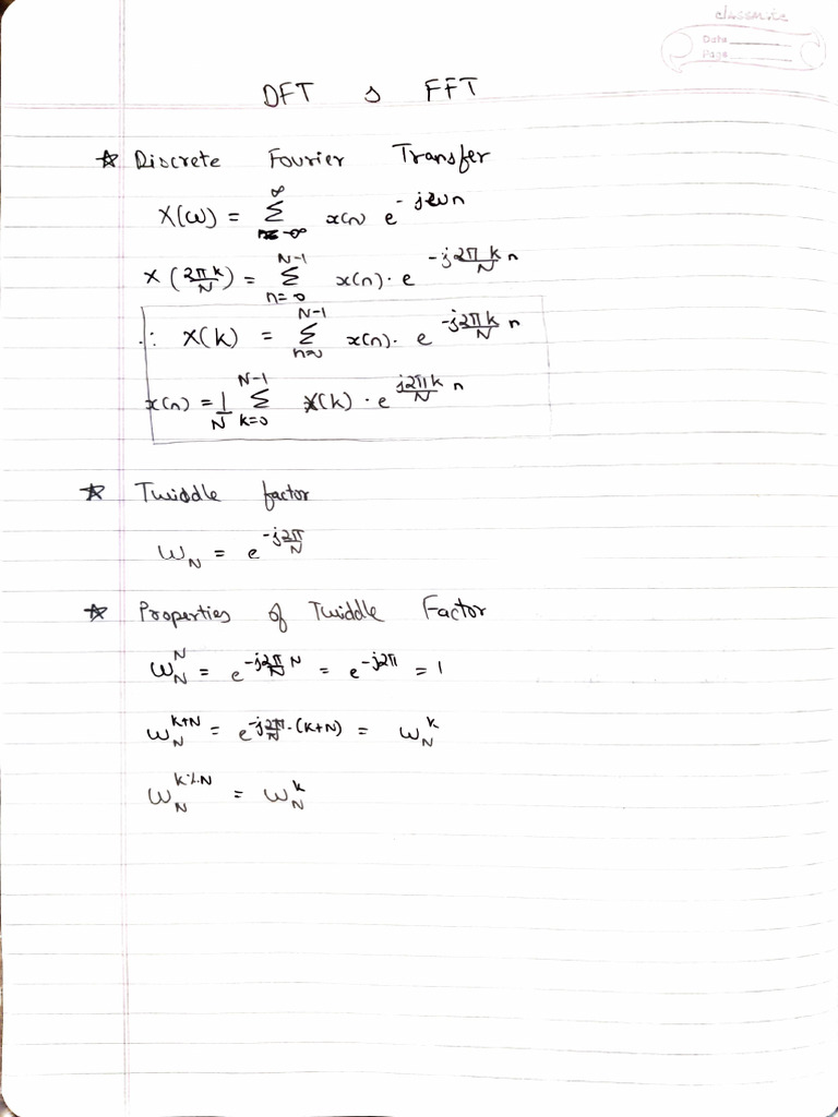 2 - DSP Formula Sheet | PDF