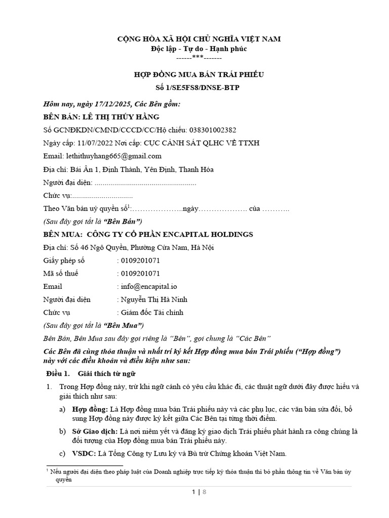 Hop Dong Mua Ban Trai Phieu (Ban) Leg2 | PDF
