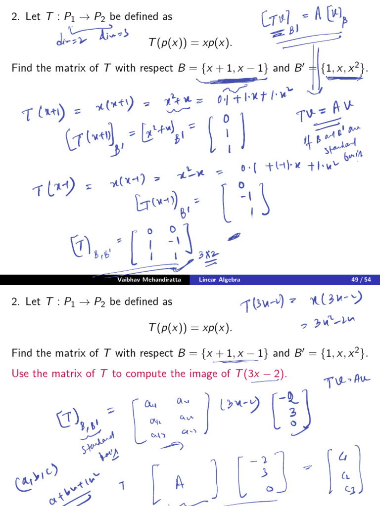 Linear Transformations and Eigenvalues | PDF | Eigenvalues And ...