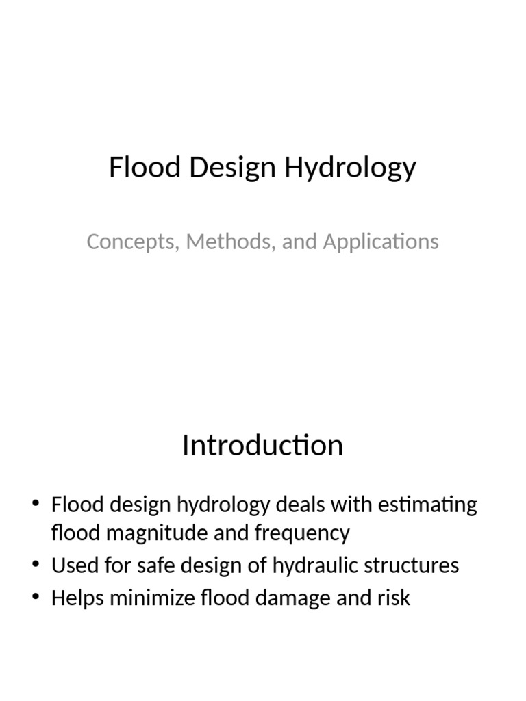 Flood Design Hydrology Essentials | PDF
