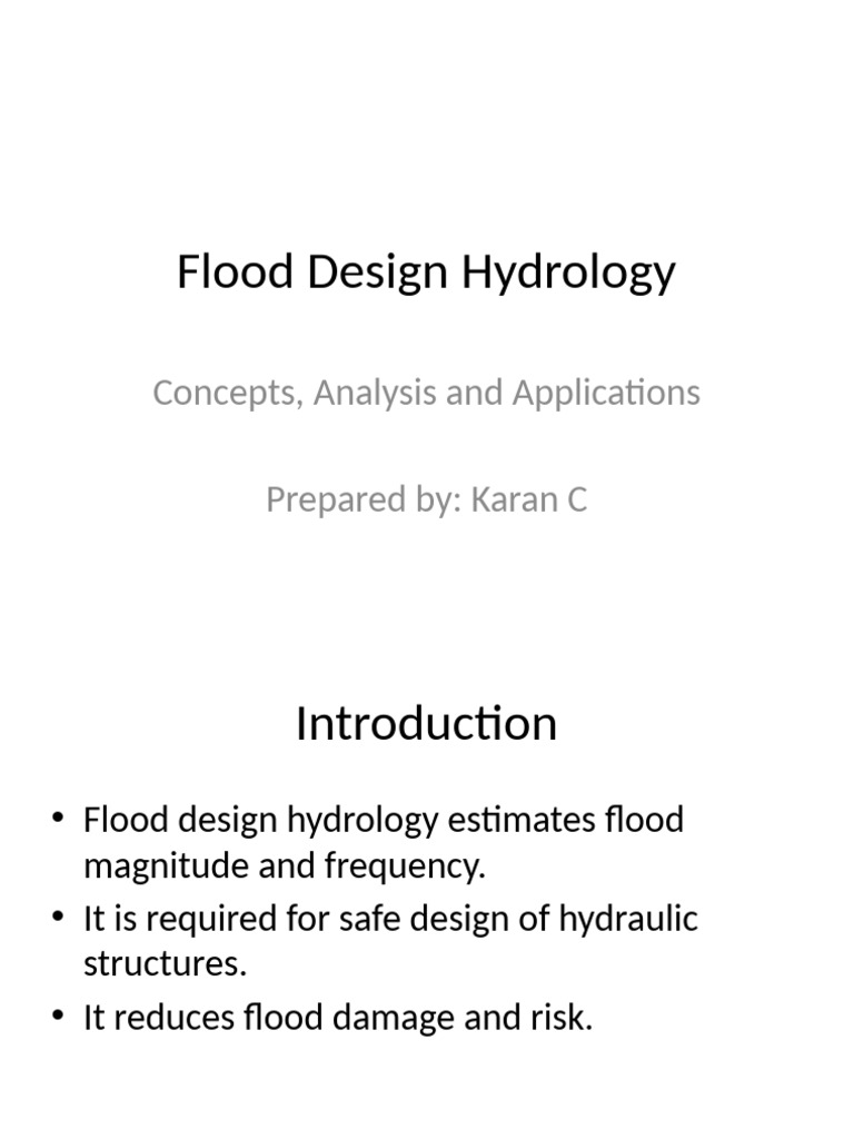 Flood Design Hydrology Essentials | PDF