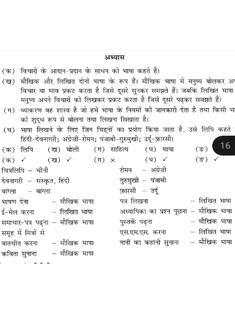 Class 6... Hindi Grammar Lesson No.1 and 2 | PDF