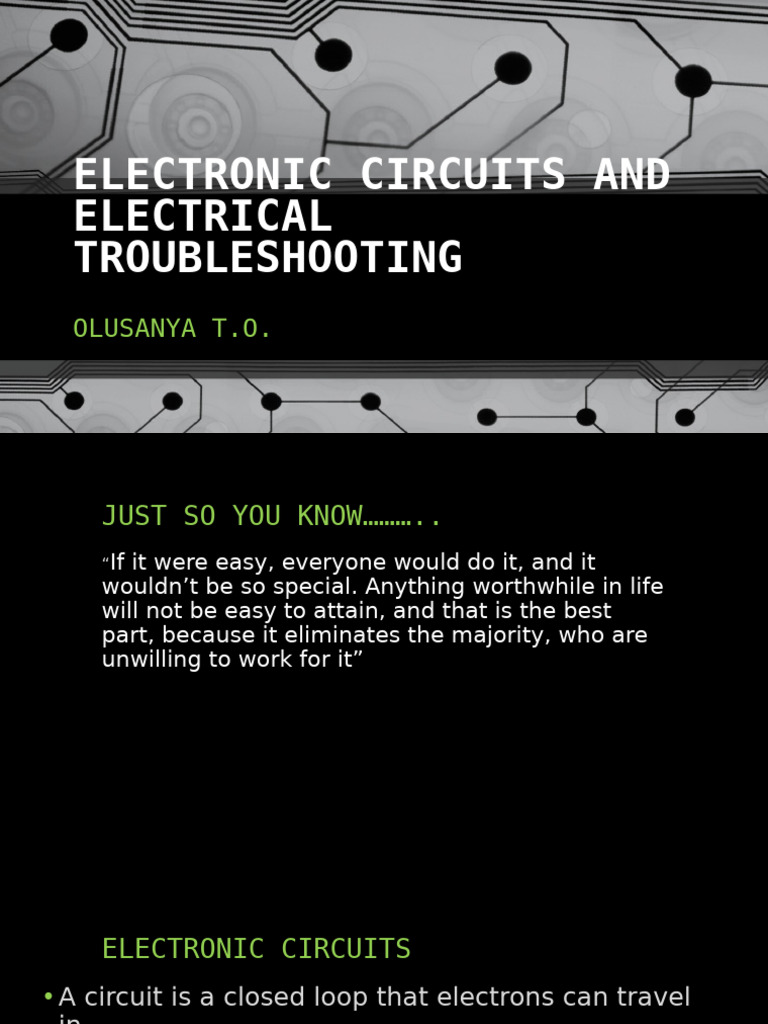 Electronic Circuits & Troubleshooting Guide | PDF | Capacitor ...