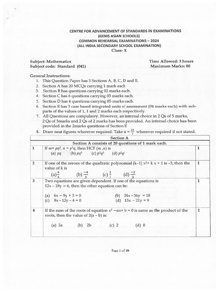 Math Standard | PDF