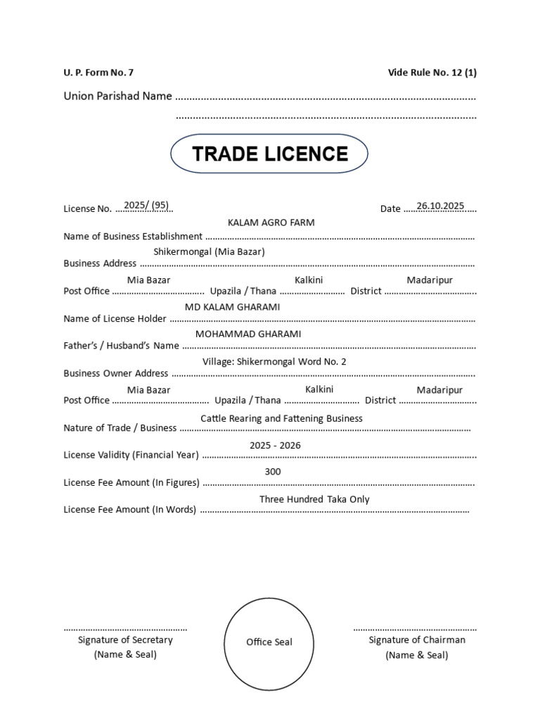 Trade Licence | PDF